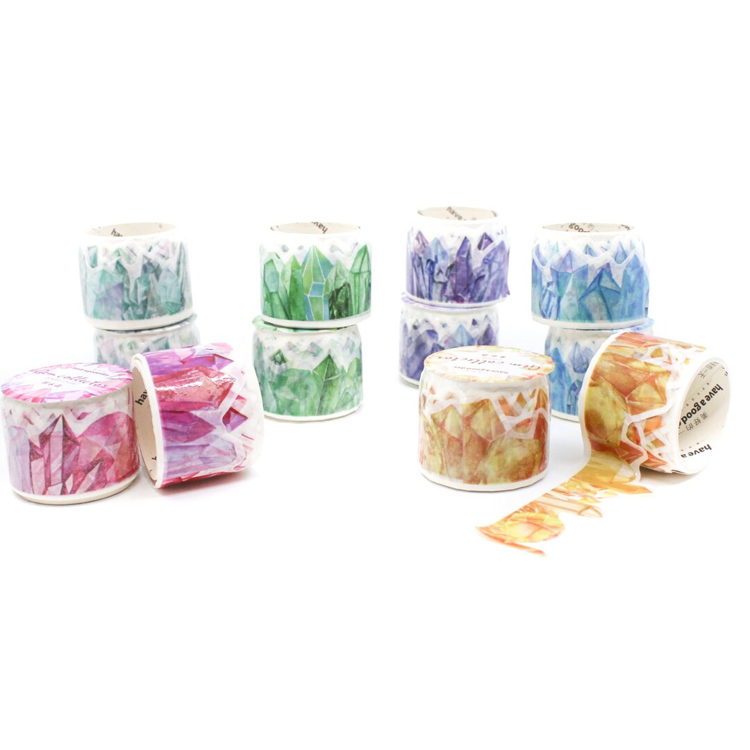 Colorful Crystal Gemstone Washi Tape, Gems Wide Planner Tape, Jewelry ...
