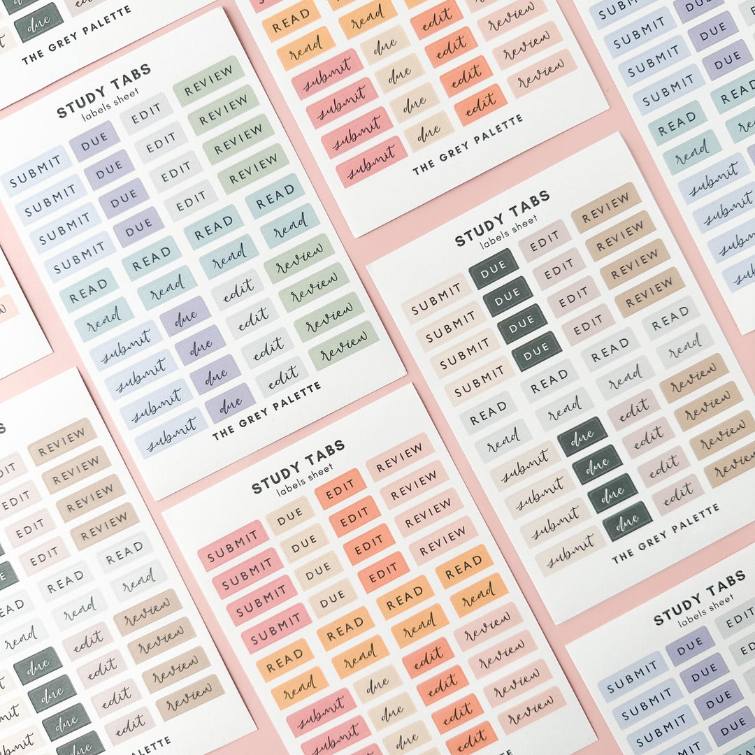 Study Planner Stickers, Habit Tracker Sticker, Studying Schedule ...