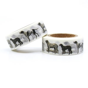 Retro Black and White Dog Print Washi Tape, Vintage Dog Tape, Victorian ...