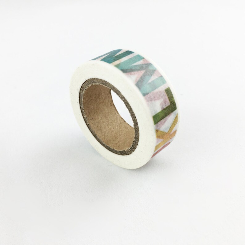 Multi Color Alphabet Letter Pattern Washi Tape // 15mm // | Etsy