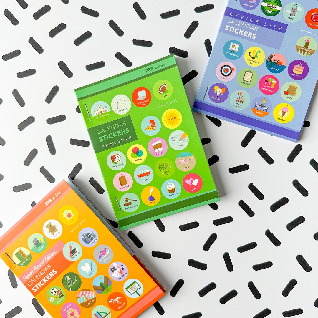 Planner Sticker Book Sets, Parent Planner Sticker Set, Office Planner ...