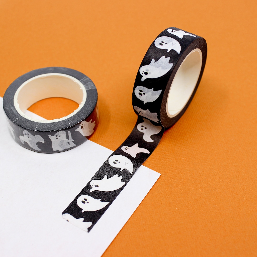 Halloween Cute Ghosts Pattern Washi Tape, Halloween White Ghost Paper ...