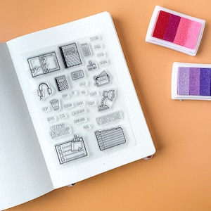 College Planner Stamps, Plans Goals Journal Stamps, Study Notes Planner ...