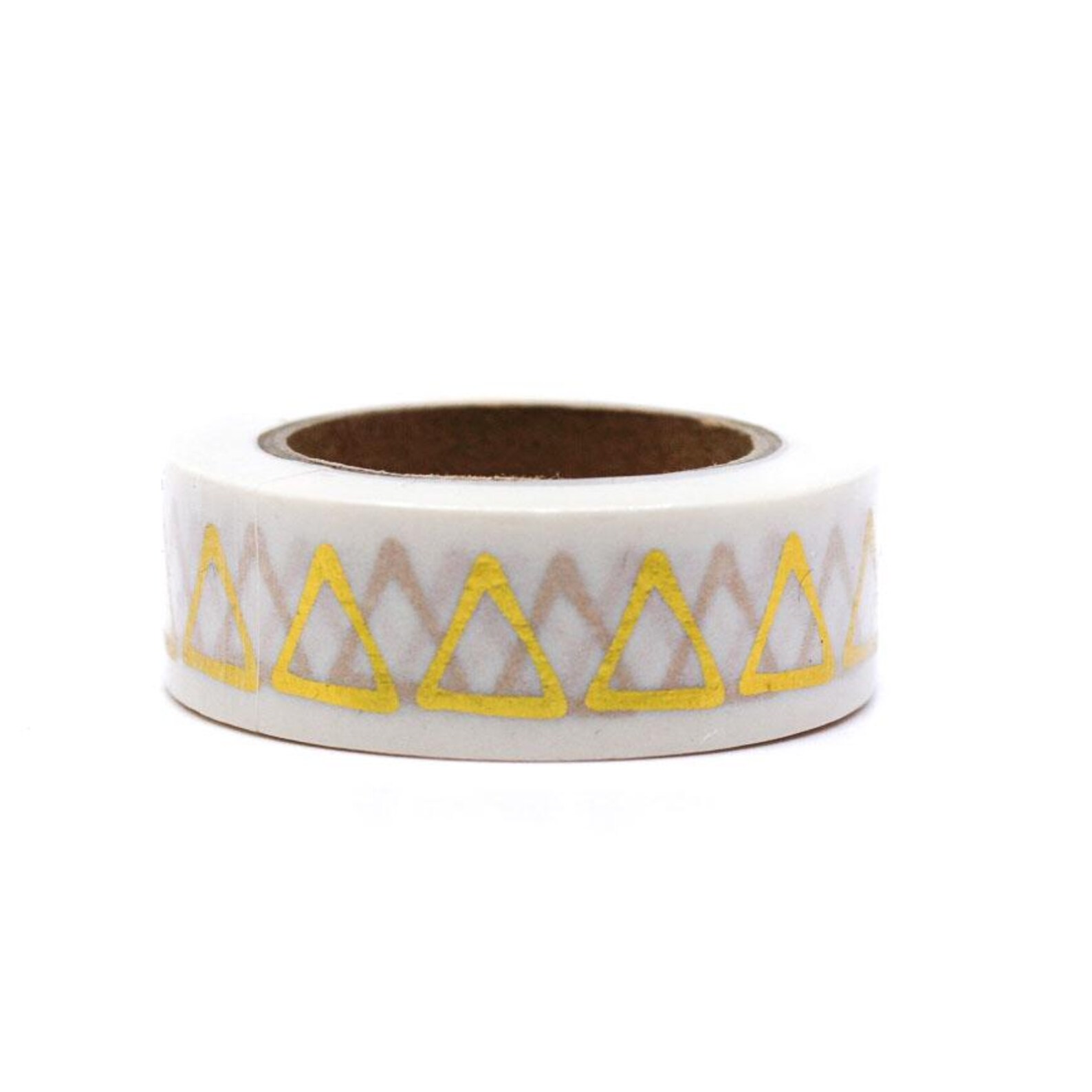 Gold Foil Triangle Pattern Washi Tape , Geometric Washi Tape, Gold Foil ...