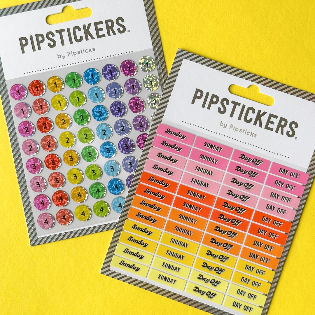 Rainbow Holographic Calendar Days Stickers, Days of the Week Planner ...