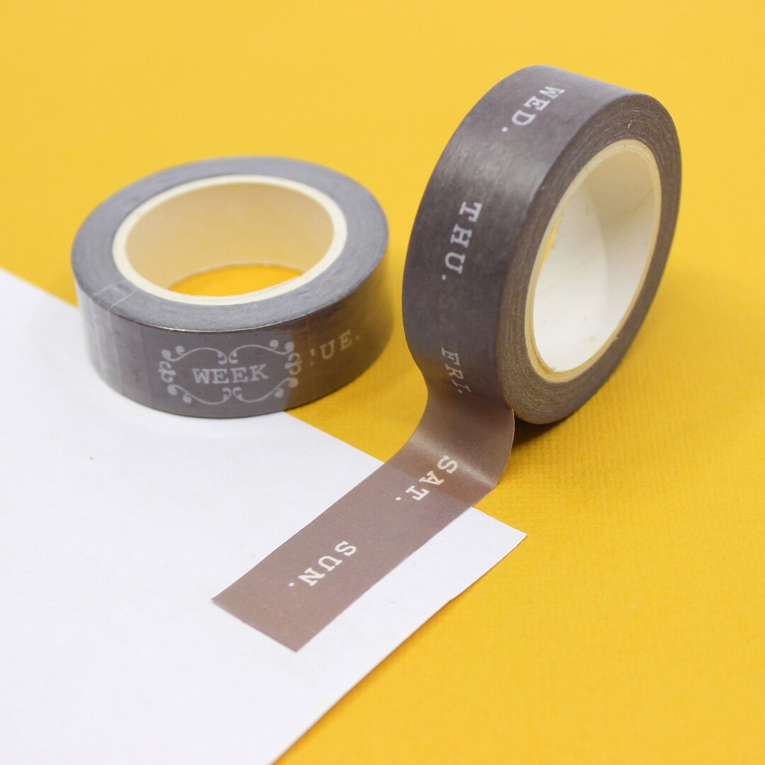 Days of the Week Calendar Words Washi Tape, Schedule Calendar Washi ...