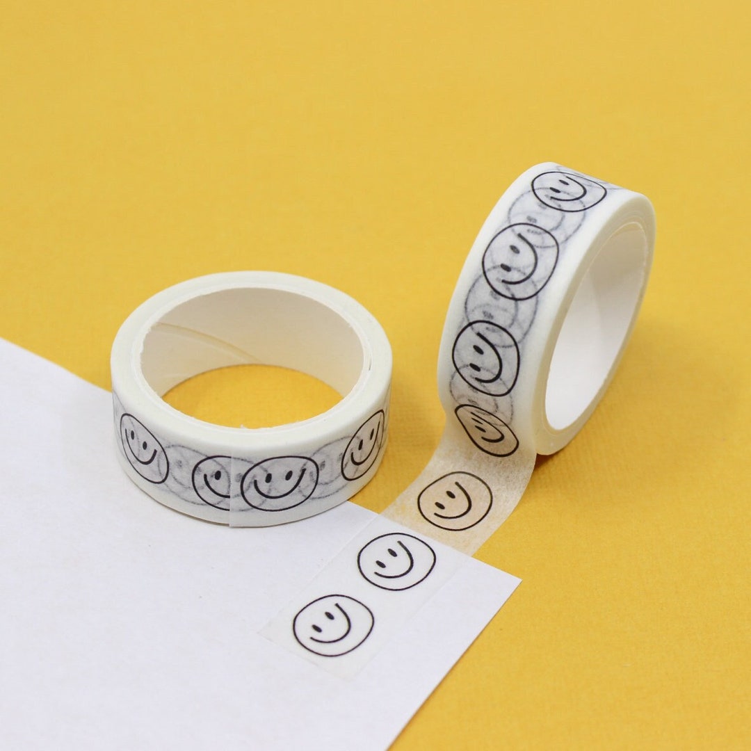 Smiley Face Pattern Washi Tape, Happy Smiles and Bright Smiling ...