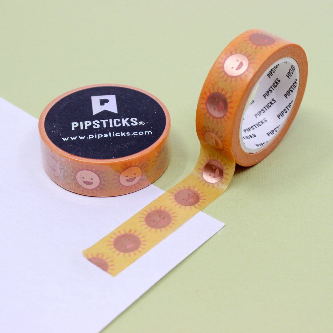 Bright Sunshine Washi Tape, Summer Sunrise Paper Tape, Bright Sun Washi ...