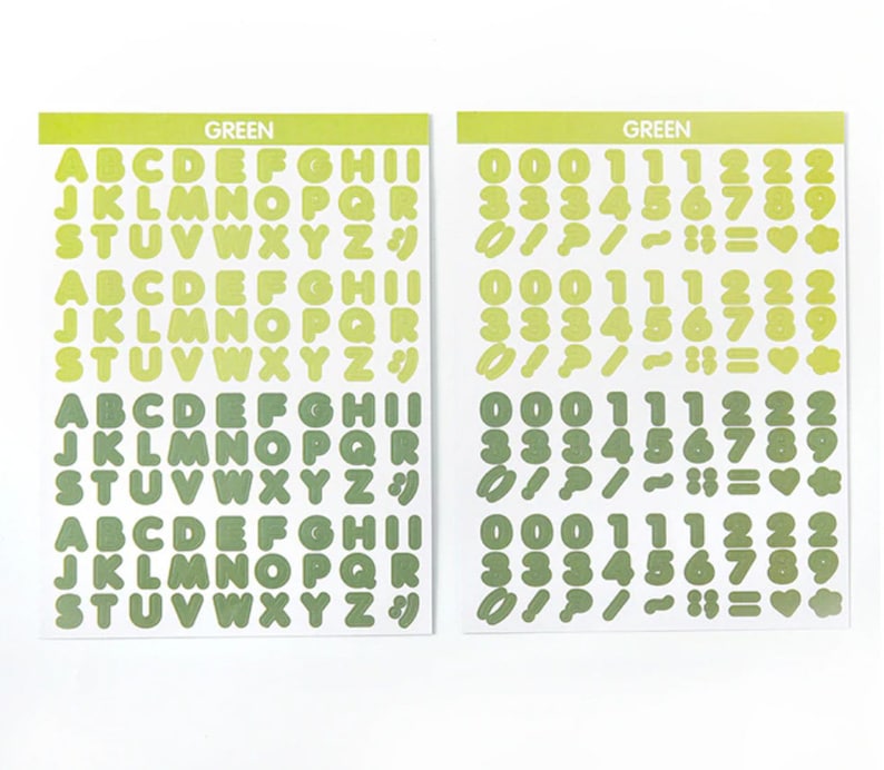 Colorful Letter & Number Stickers Set, Craft Supplies, BUJO Alphabet ...