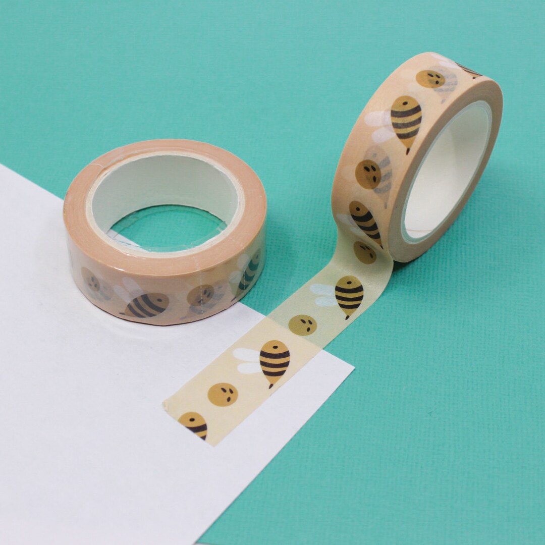 Cute Cartoon Bee Washi Tape, Fun Bumble Bees Washi Paper Tapes, Playful ...