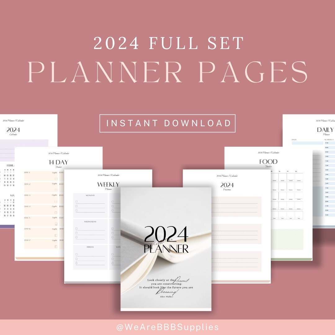 2024 Printable Planner, to Do List Download Planner, Gift Budget ...