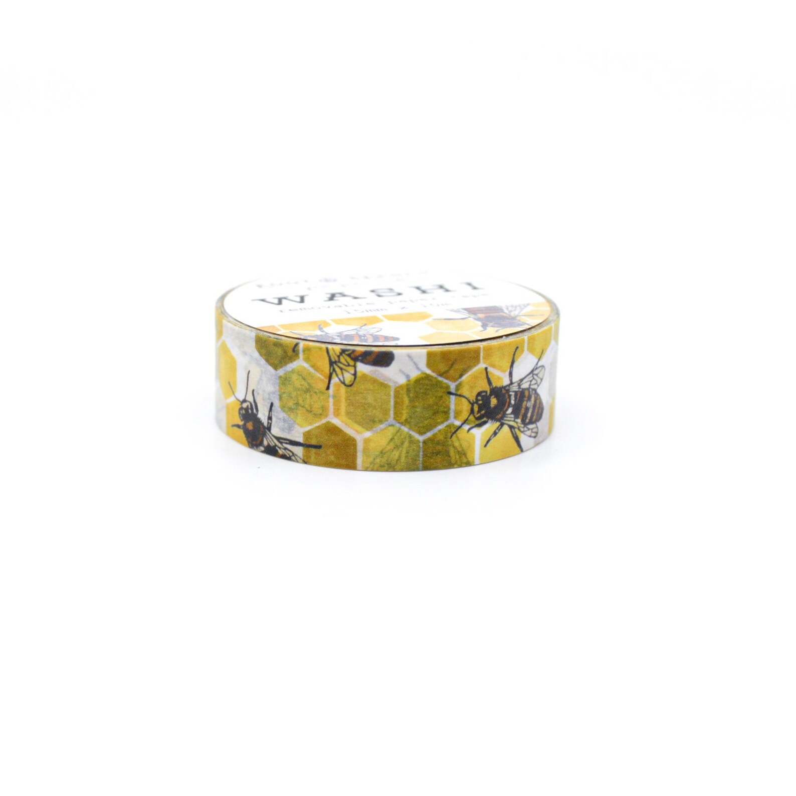 Honey Bees Washi Tape, Wildlife Bumble Bee Tapes, Honeycomb Bee Motif ...