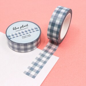 Variety of Plaid Pattern Washi Tapes, Pink Plaid Craft Tape, Blue Plaid ...