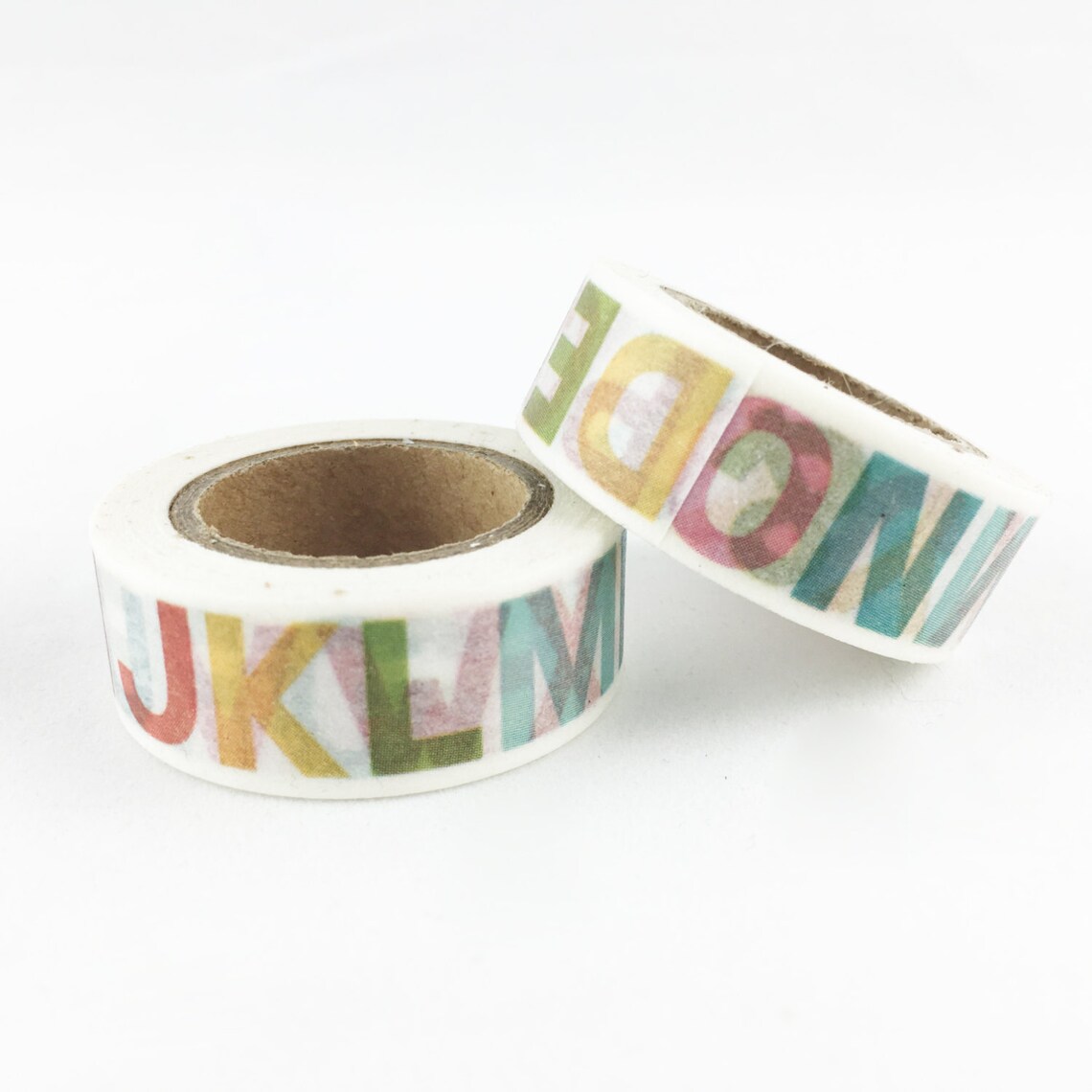 Multi Color Alphabet Letter Pattern Washi Tape // 15mm // | Etsy