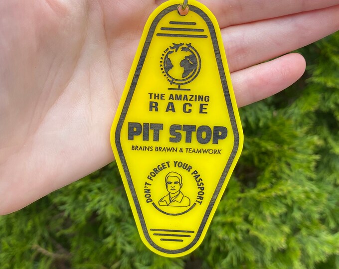 The Amazing Race Pit Stop Keychain - Etsy