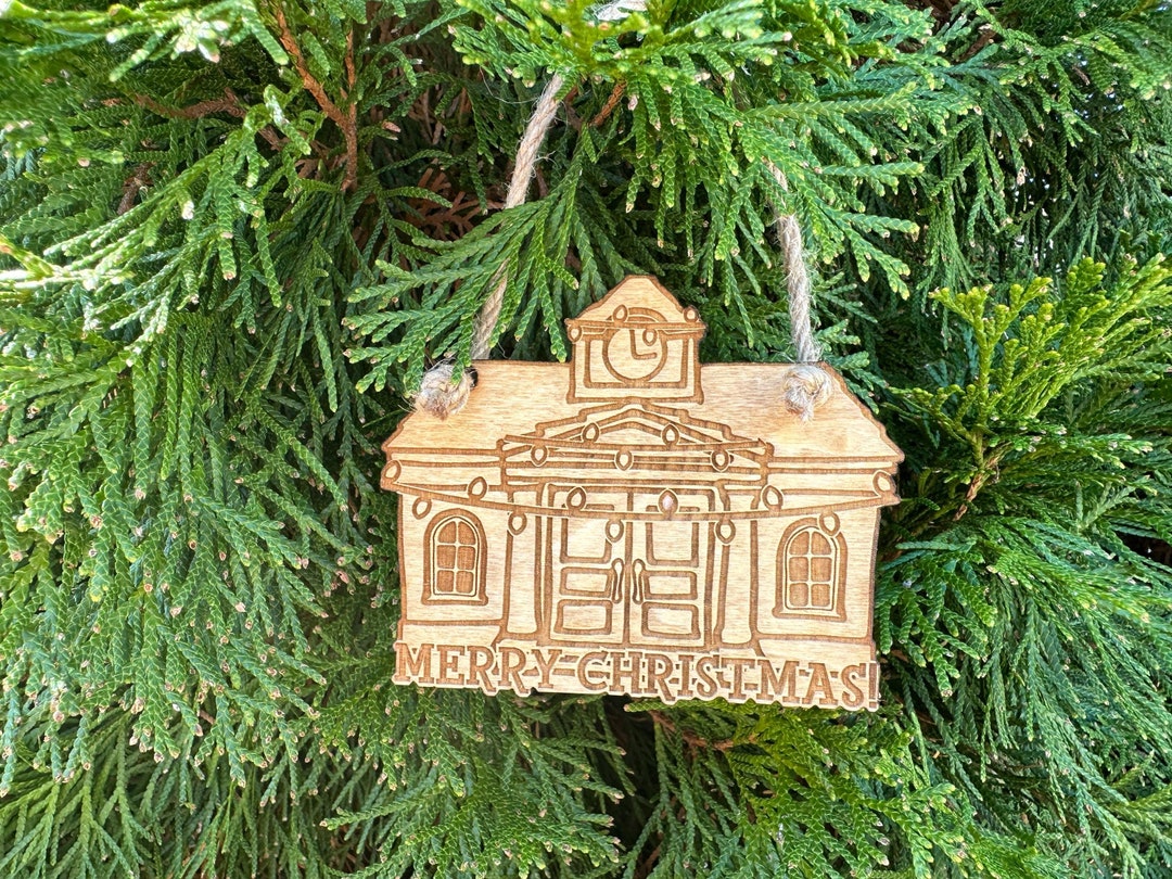 Town Hall Animal Crossing Wooden Christmas Ornament - Etsy