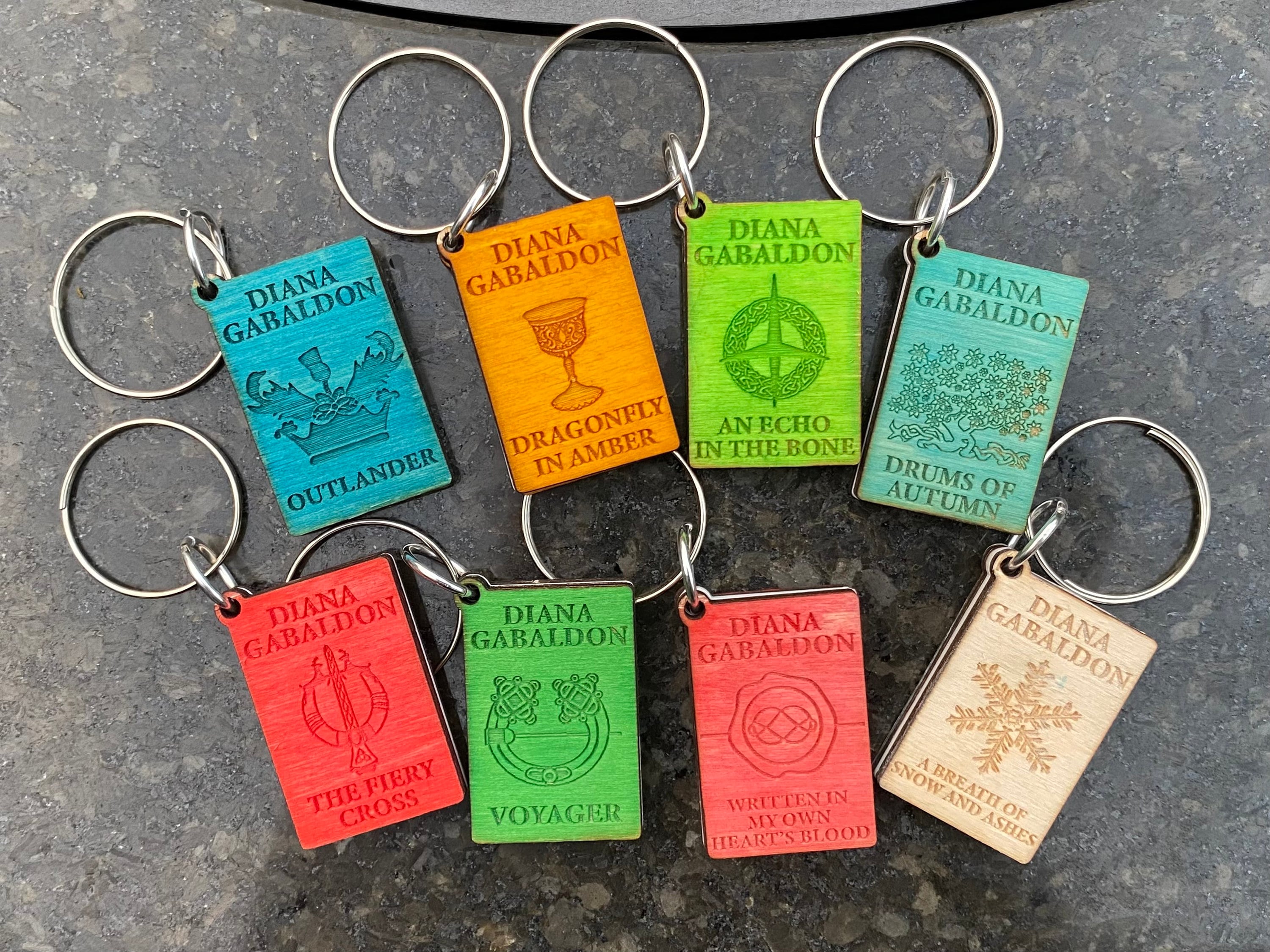 Tiny Outlander Books Wooden Engraved & Painted Full Series - Etsy