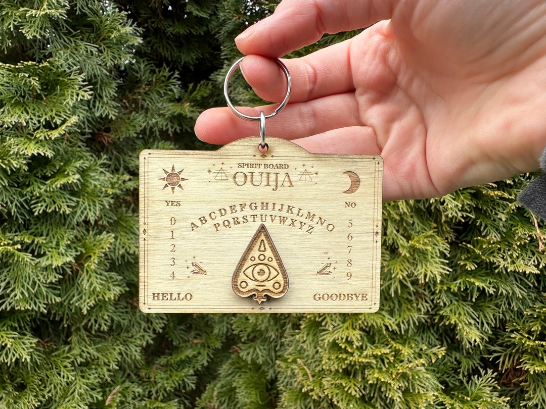 Ouija Board Keychain - XL Engraved Wood - Etsy