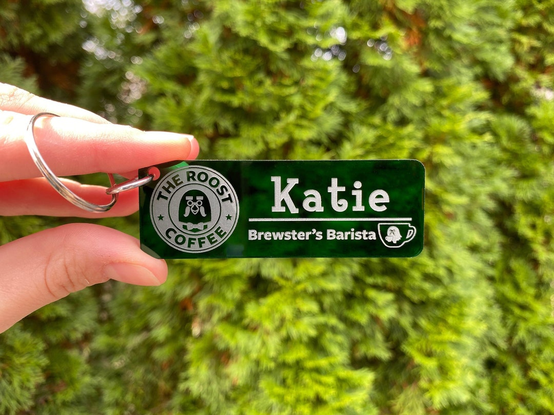 Animal Crossing the Roost Employee Nametag Personalized Keychain - Etsy