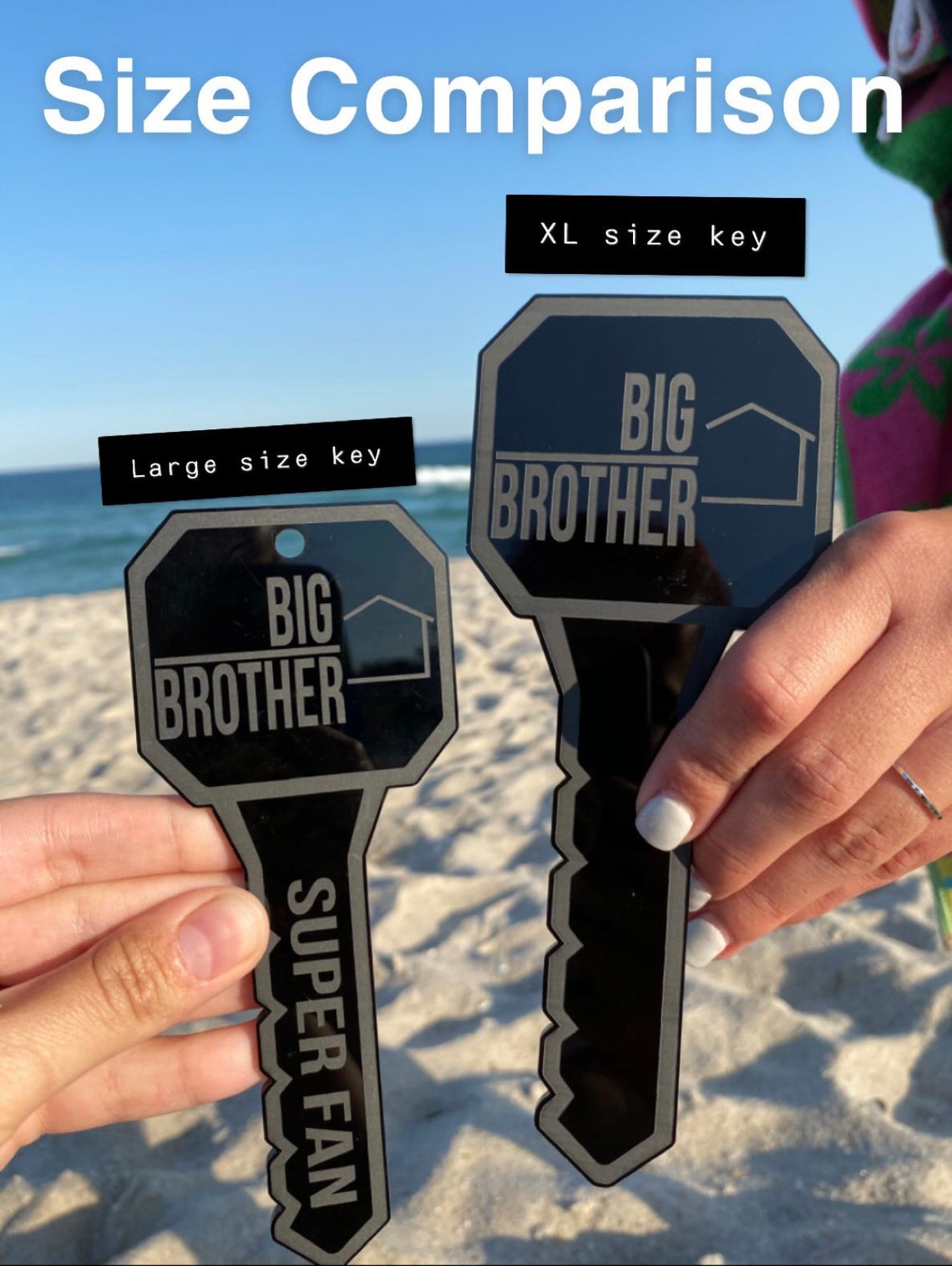Personalized XL Big Brother Keys 3 COLORS | Etsy