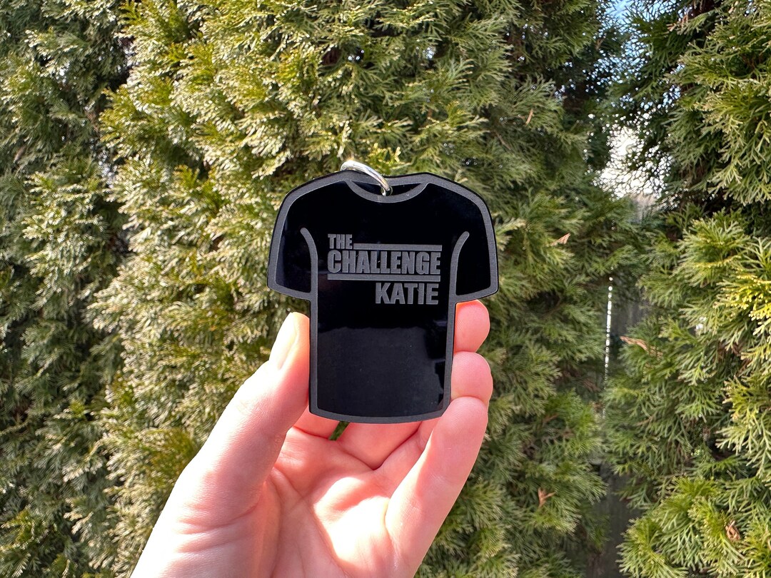 Personalized Challenge T-shirt Keychains - Etsy