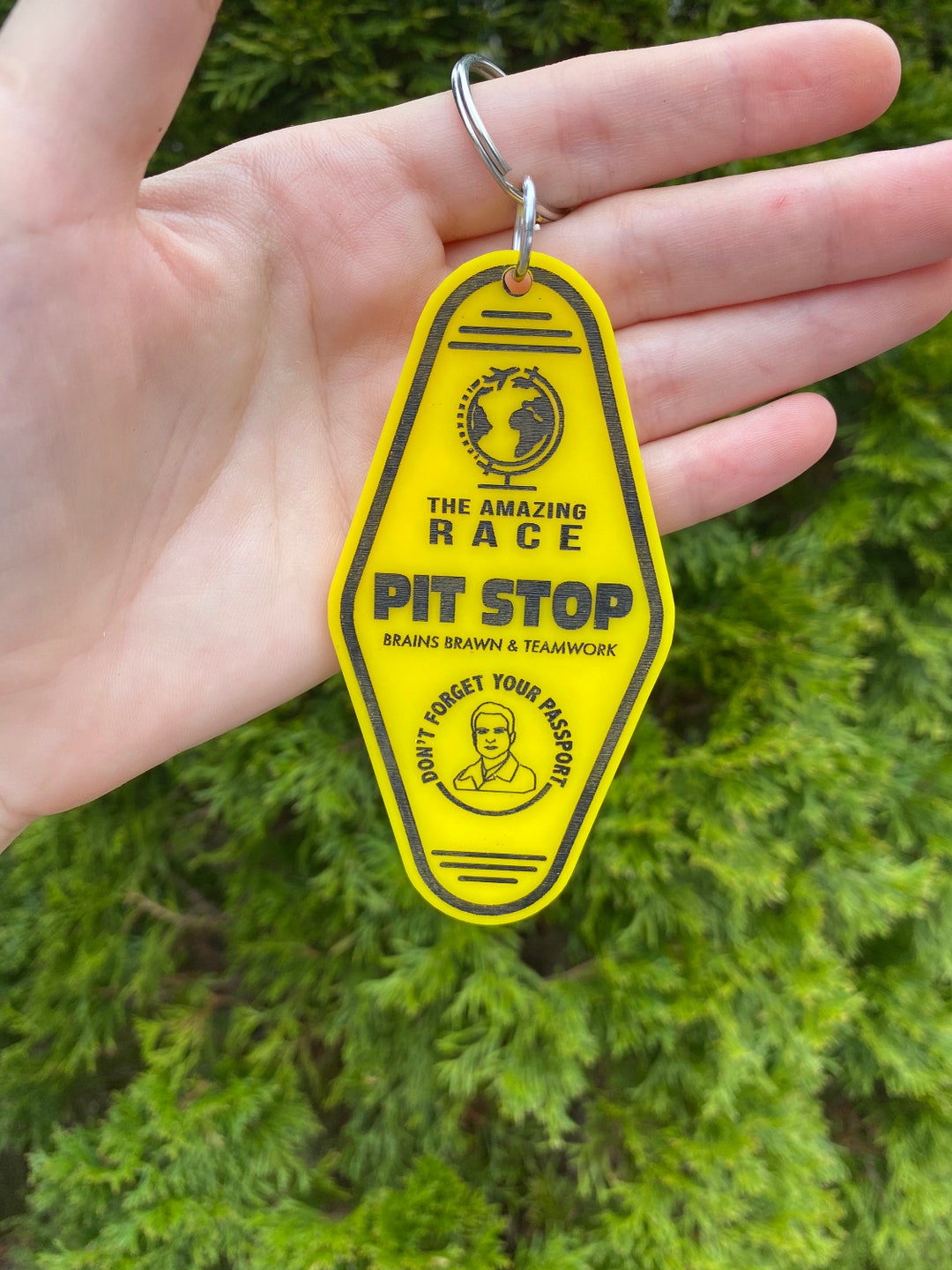 The Amazing Race Pit Stop Keychain - Etsy