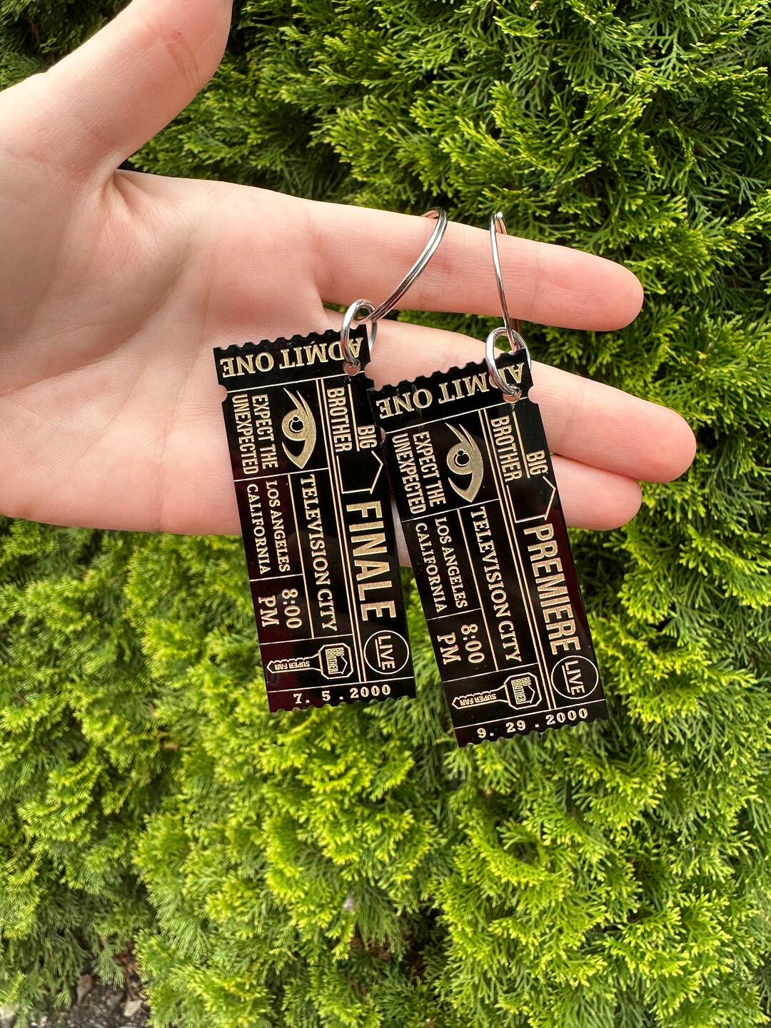 Gold Painted Big Brother Tickets Keychain - Etsy