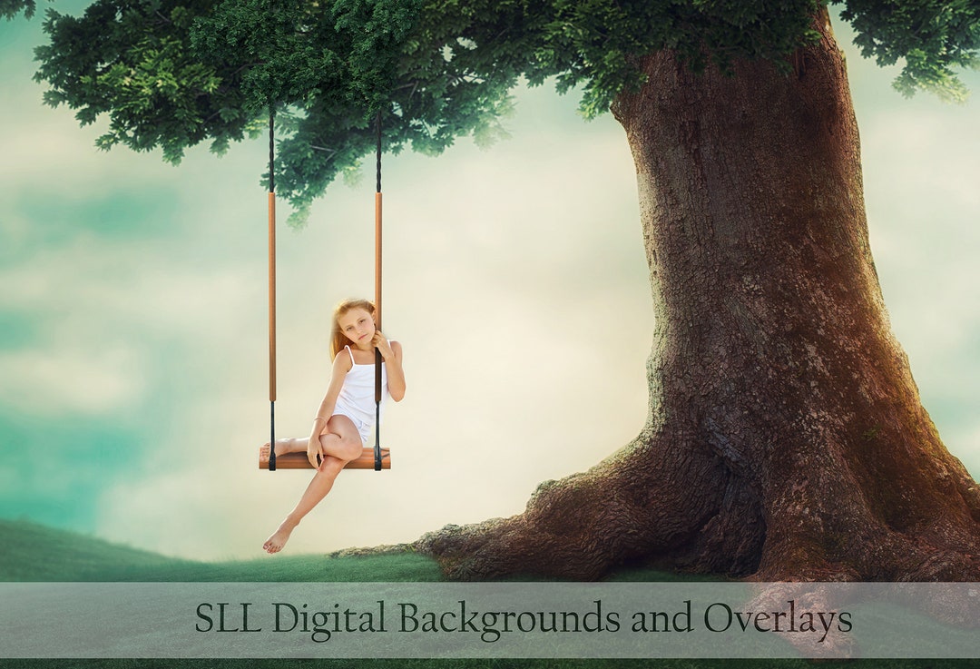 Tree With Swing Digital Background Backdrop Composite Image - Etsy