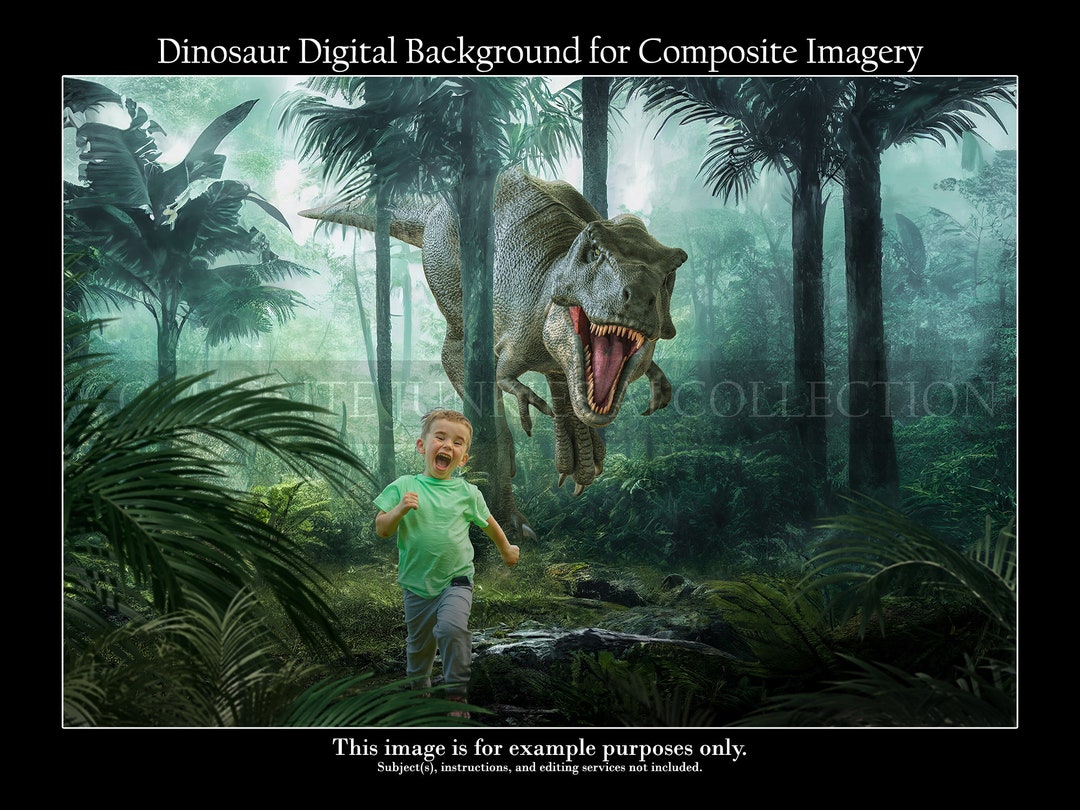 Tyrannosaurus Rex Chase Digital Background, Trex Digital Backdrop ...