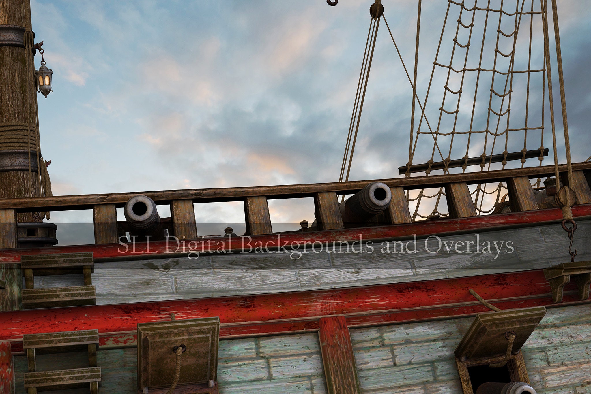 Pirate Ship Digital Backdrop Pirate Digital Background | Etsy