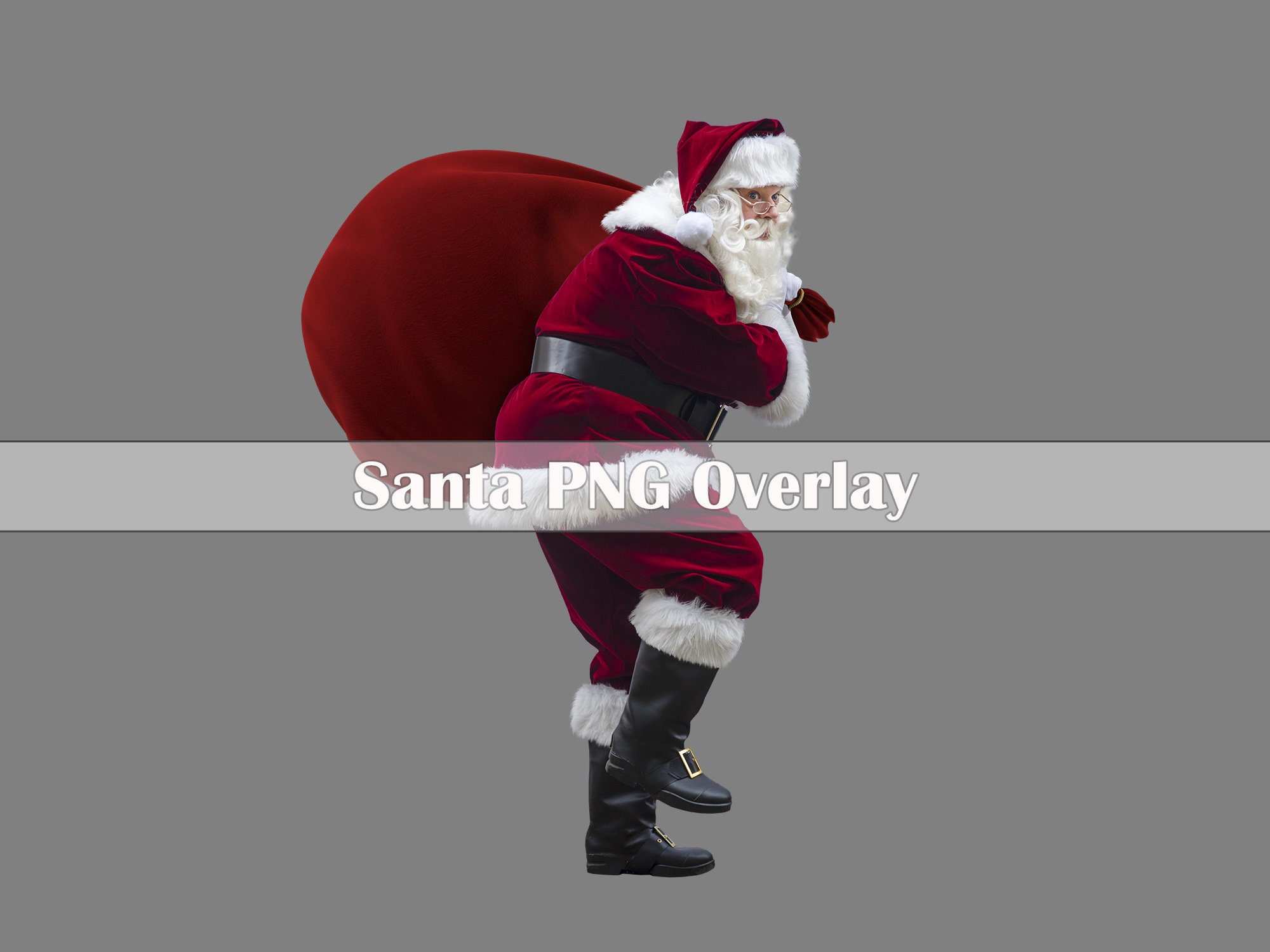 Santa Claus Overlay, Santa Sneaking Clip Art, Santa PNG - Etsy