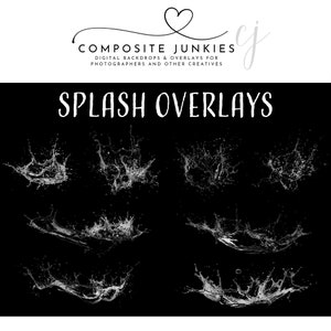 Splash PNG Overlays, Water Overlays for Composite Images, Clip-art ...