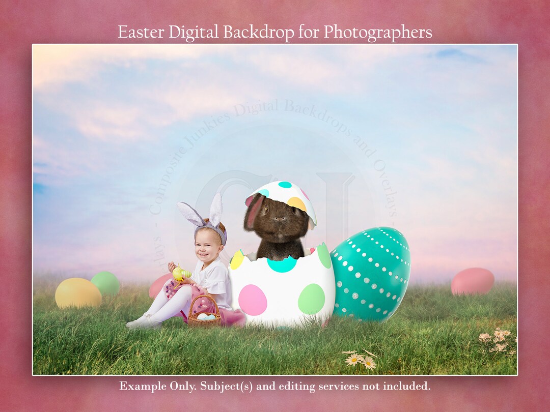 Easter Digital Background, Sitter Digital Background, Easter Bunny ...