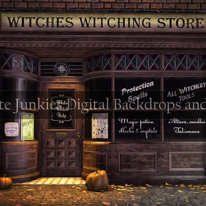 Halloween Witch Shop Digital Backdrop Background for Composites | Witch ...