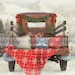Red Truck Christmas Digital Background Christmas Digital - Etsy