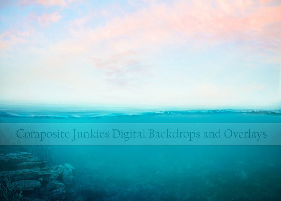Blue Ocean Backdrop for Composite Imagery - Digital Backdrop and ...