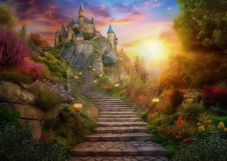 Castle Digital Backdrop for Composite Photography / Fairy Tale Backdrop ...