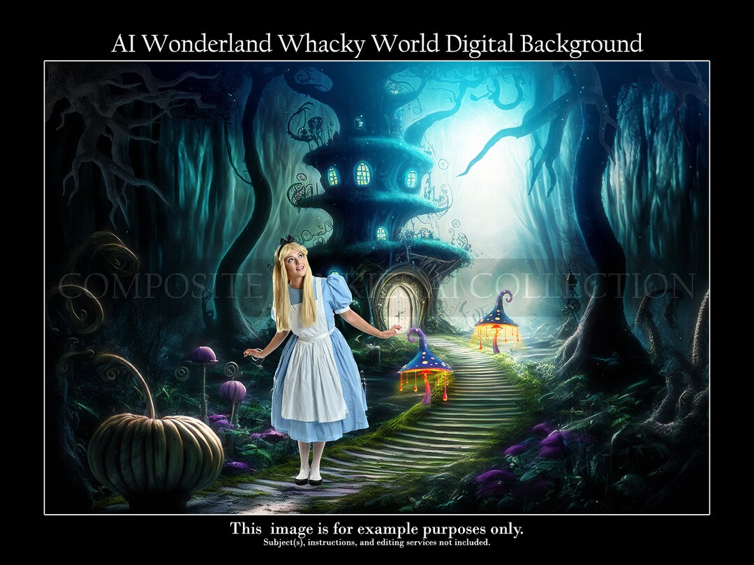 Alice Wonderland Digital Background, Wonderland Digital Backdrop ...