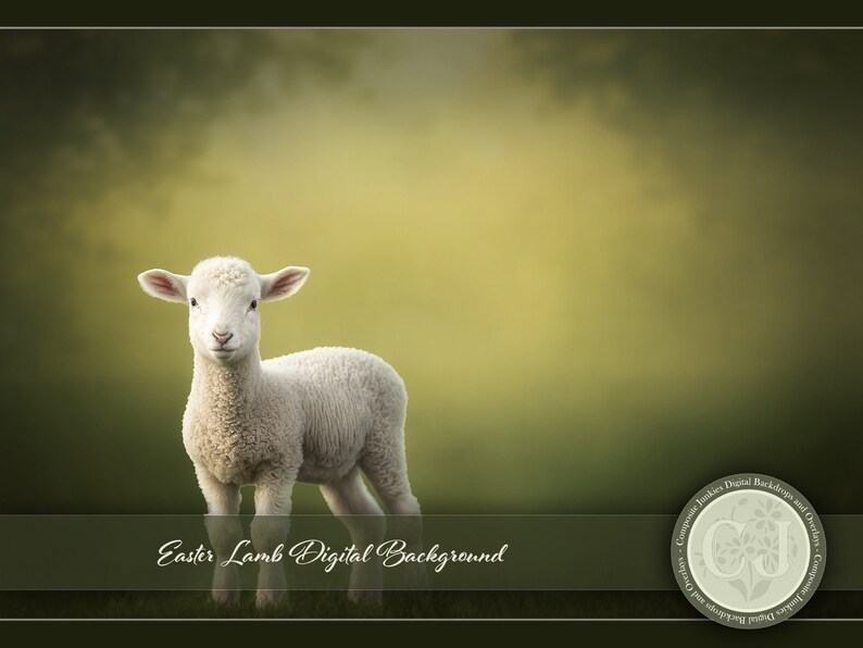 Easter Lamb Digital Background Backdrop for Composite - Etsy