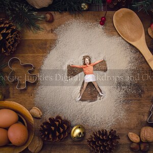 Flour Angel Digital Background for 1 Person | Christmas Digital ...