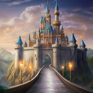 Fairy Tale Castle Digital Backdrop for Composite Photography / for ...