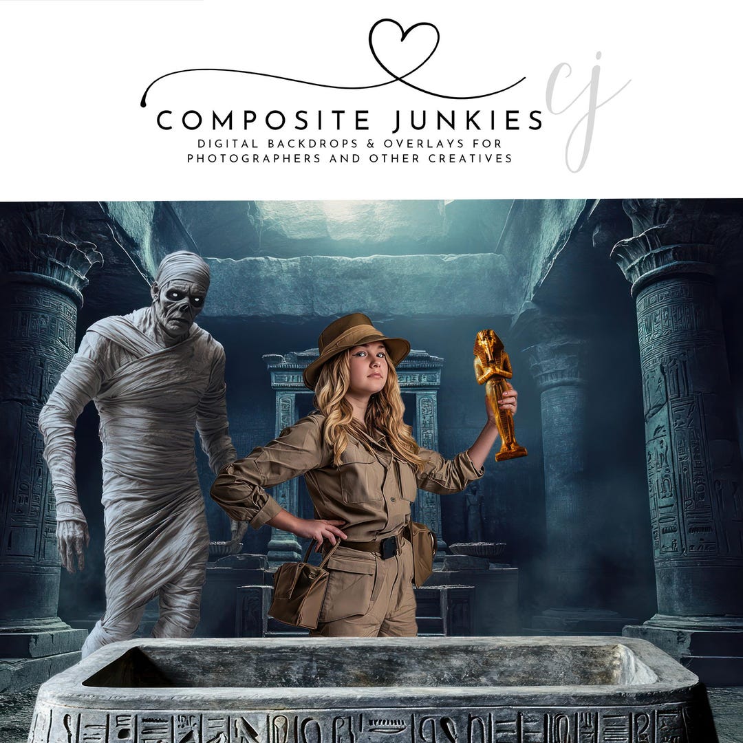 Mummy Digital Backdrop | Horror-themed Photo Background for Halloween ...