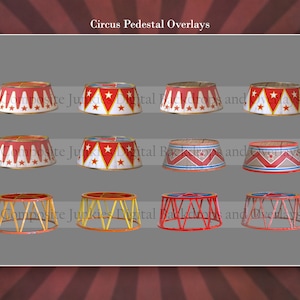 12 Circus Pedestal Overlays for Composite Photos, Circus Clip Art ...