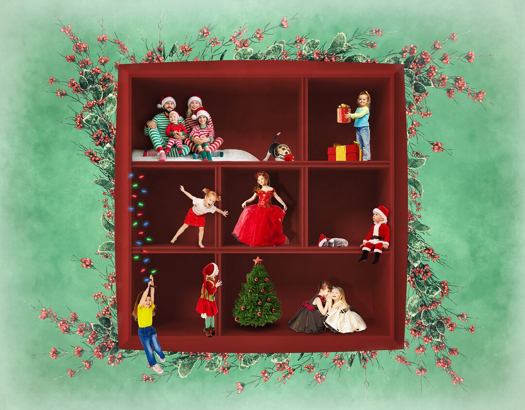 Box Photo Template - Christmas Box Composite - Holiday Box Template for ...