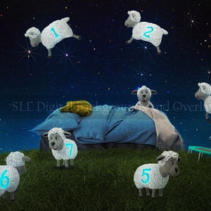 Counting Sheep Digital Background - Composite Image - Photoshop ...