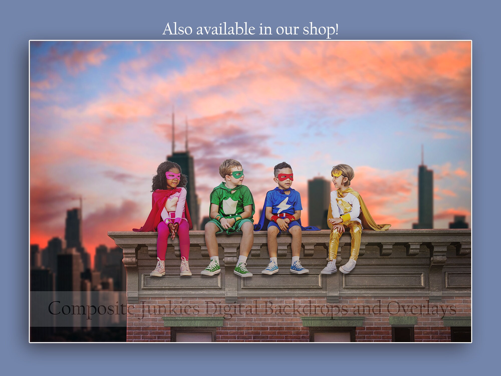 Super Hero Digital Backdrop Background for Photographers, Superhero ...
