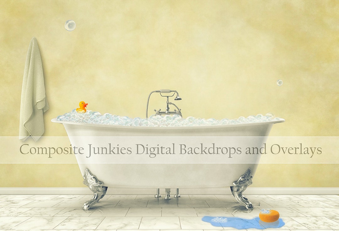 Bathtub Digital Backdrop for Composite Imagery | Digital Backdrop and ...
