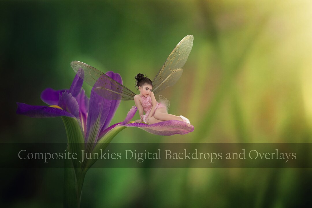 Fairy Digital Backdrop | Flower Digital Backdrop for Composite Images ...
