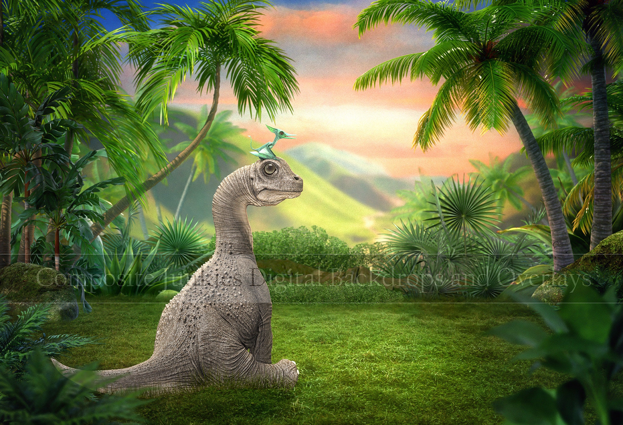 Dinosaur Backdrop for Digital Composites Dino Backdrop | Etsy