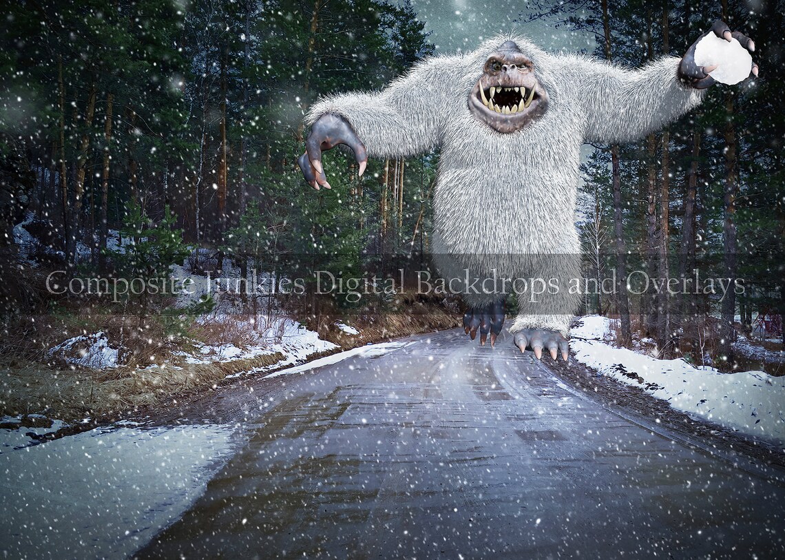 Yeti Digital Background Premade Digital Background Yeti | Etsy